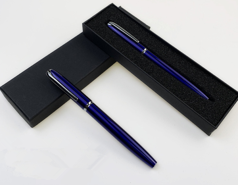 Blue and black business signature pen laser custom logo
