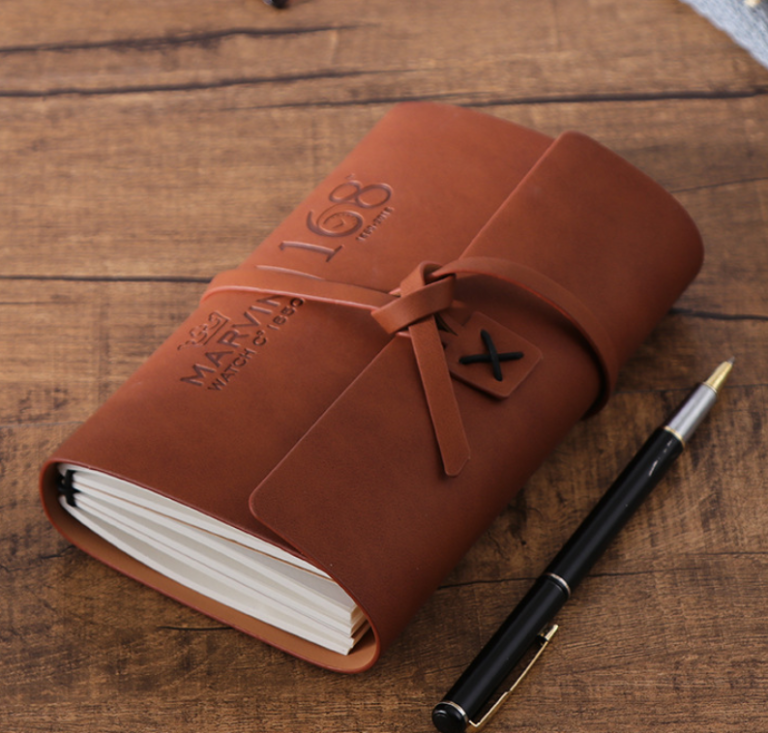 Retro notebook travel leather hand account book customization