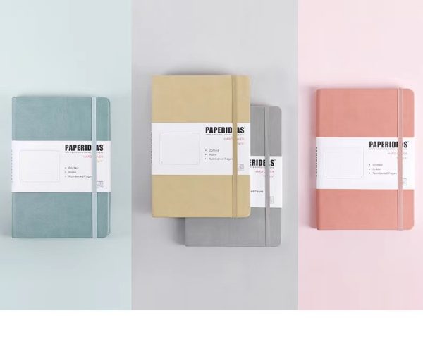 A5 Leather Elastic Band Notebook With Pen Insert Envelope Pocket